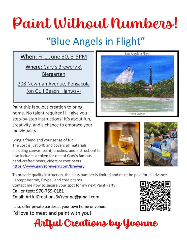 Paint Without Numbers, Blue Angels in Flight | Gary's Brewery ...