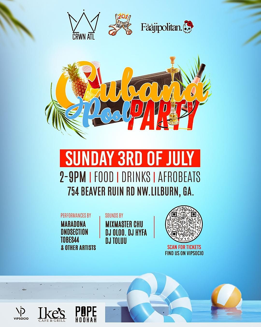 CUBANA POOL PARTY | 754 Beaver Ruin Rd, Lilburn, GA | July 3, 2022