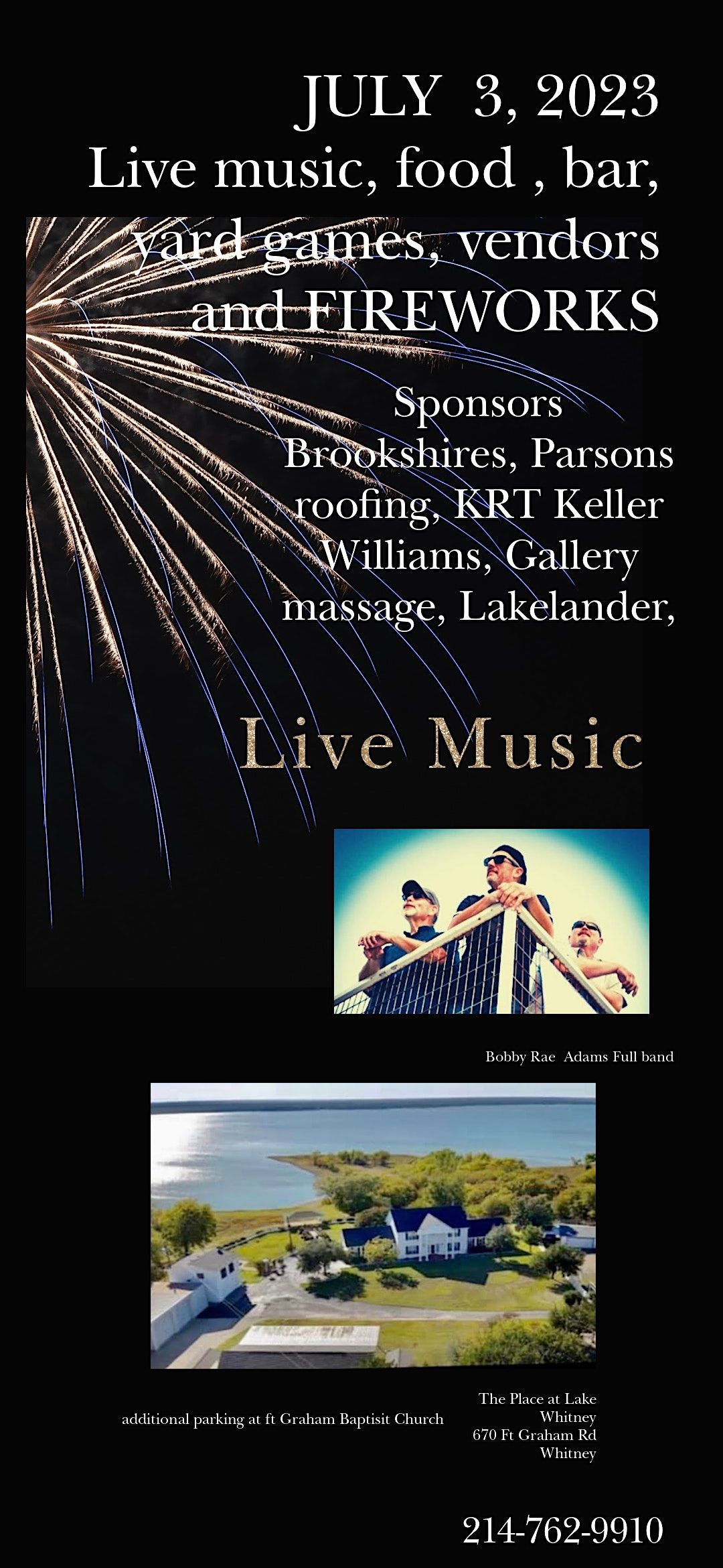 July 3 Celebration | The Place at Lake Whitney | July 3, 2023