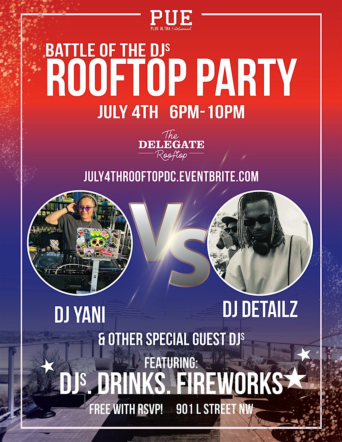 4th of July Rooftop Party | The Delegate, Washington, DC | July 4, 2024