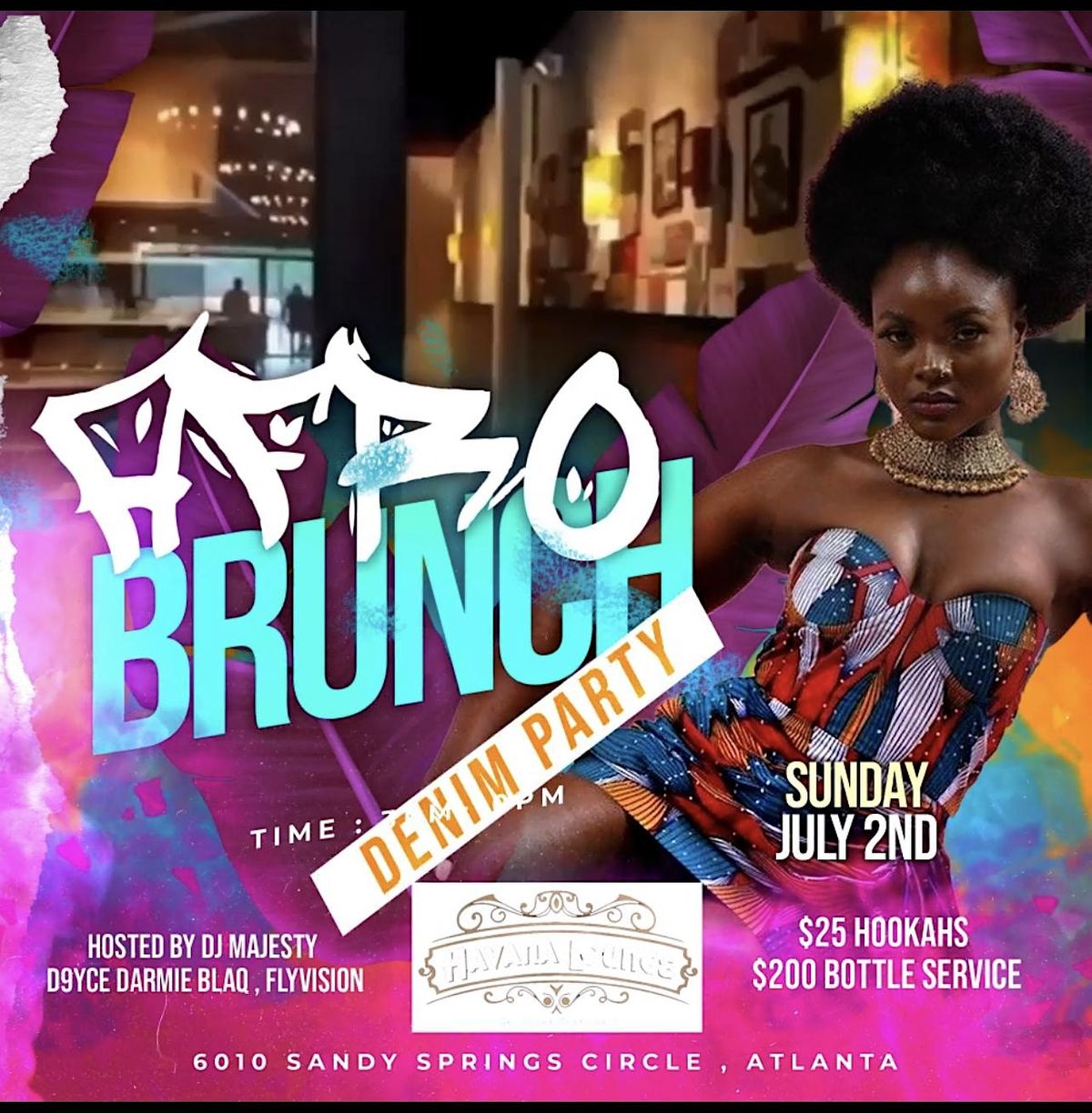 AFRO BRUNCH DENIM PARTY JULY 2ND (DAY PARTY) | Havana Lounge, ATLANTA ...