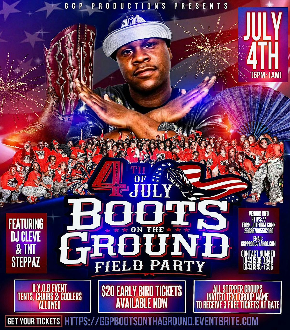 4th of July Boots On Tha Ground Field Party | 206 Old Hamer Rd | July 4, 2025